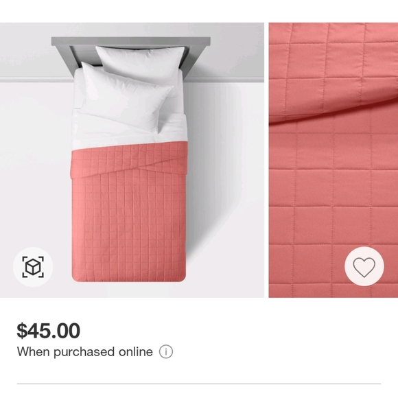 Pillowfort | Bedding | Full Queen Microfiber Faded Rose Quilt | Poshmark